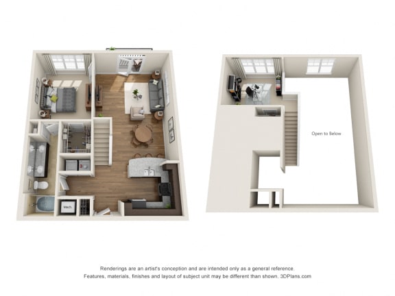 Floor Plans of Meridian at Sutton Square in Raleigh, NC