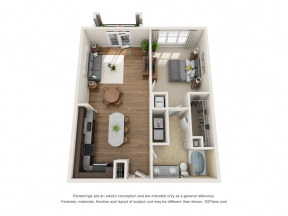 Floor Plans of Meridian at Sutton Square in Raleigh, NC