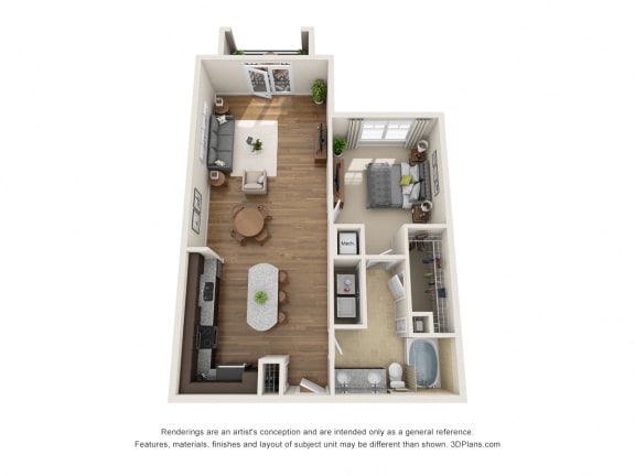 Floor Plans of Meridian at Sutton Square in Raleigh, NC