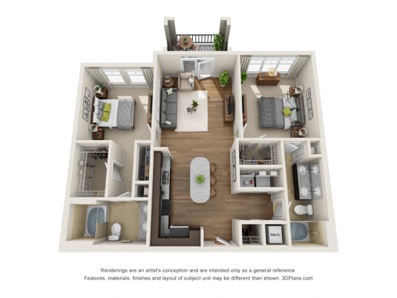 Floor Plans of Meridian at Sutton Square in Raleigh, NC