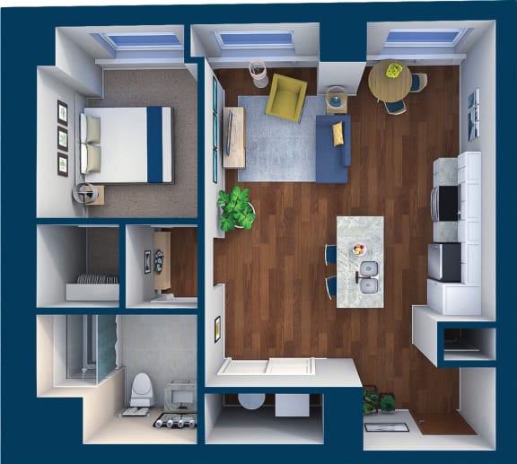 Studio, 1 & 2 Bedroom Apartments in Cleveland | Residences at Leader