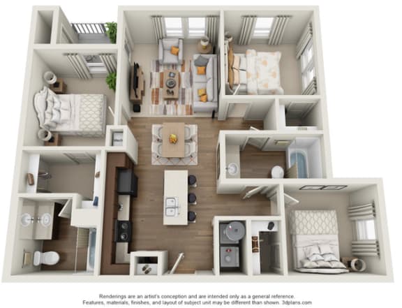 Floor Plans of Balcones Lofts in Balcones Heights, TX