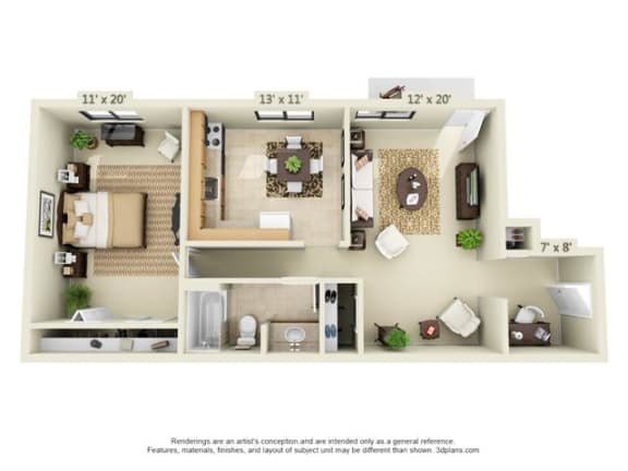 Floor Plans of Capitol View Apartments in Rensselaer, NY
