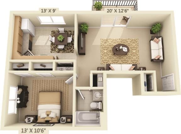 Floor Plans of Big Tree Manor Apartments in Orchard Park, NY