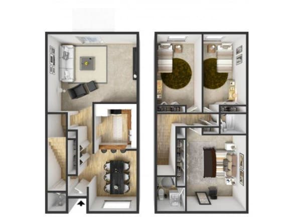 Floor Plans of Windridge Apartments in Grand Rapids, MI