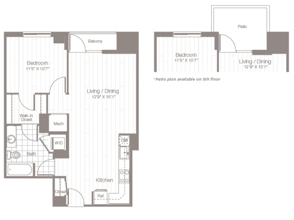 Floor Plans of Core in Silver Spring, MD
