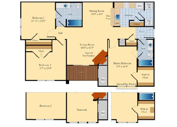 Floor Plans of Springfield Crossing in Springfield, VA