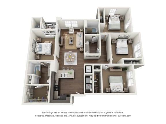 1, 2, 3 & 4 Bedroom Apartments in Austin, TX | The Bridge Apartments