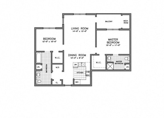 Floor Plans of Sutton Hill Apartments and The Point at Sutton Hill in ...