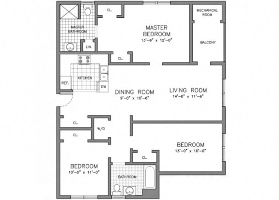 Floor Plans of Sutton Hill Apartments and The Point at Sutton Hill in ...