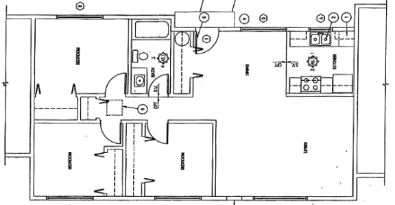 Floor Plans of Pendleton Square I in Pendleton, OR