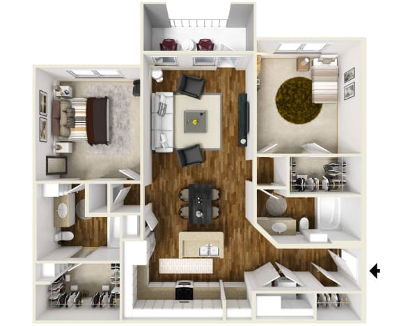 1, 2 & 3 Bedroom Oxford, MS Apartments | Faulkner Flats