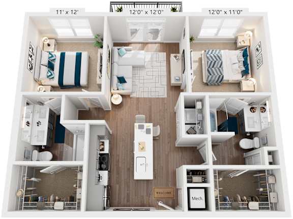 1 & 2 Bedroom Apartments in Chattanooga | One Riverside