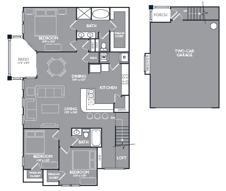 Apartment Floor Plans | Villages of Briggs Ranch - San Antonio TX