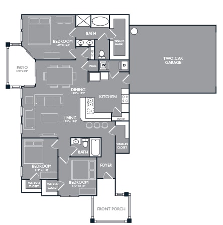Apartment Floor Plans | Villages of Briggs Ranch - San Antonio TX