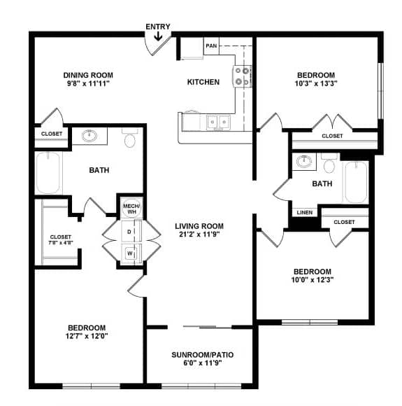 Fort Mill Apartments | Millcrest Park Floor Plans