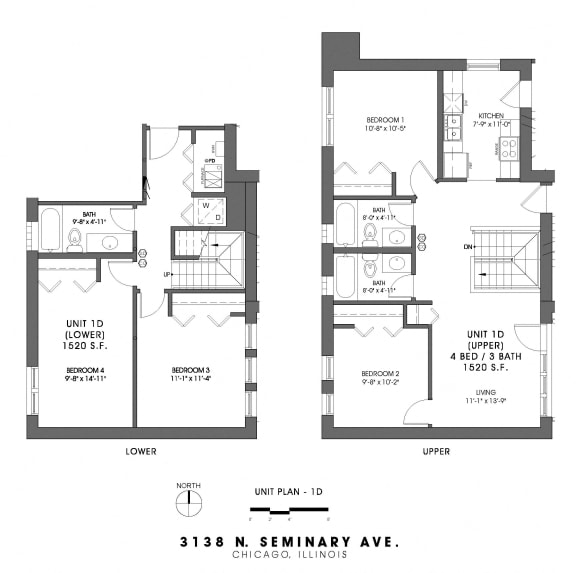 Floor Plans of 3138 N Seminary in Chicago, IL